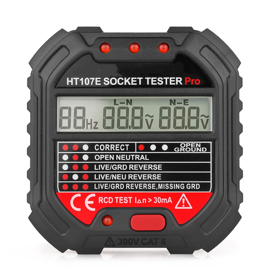 DIGITAL ELECTRIC OUTLET Tester Socket Circuit Polarity Voltage Detector ...