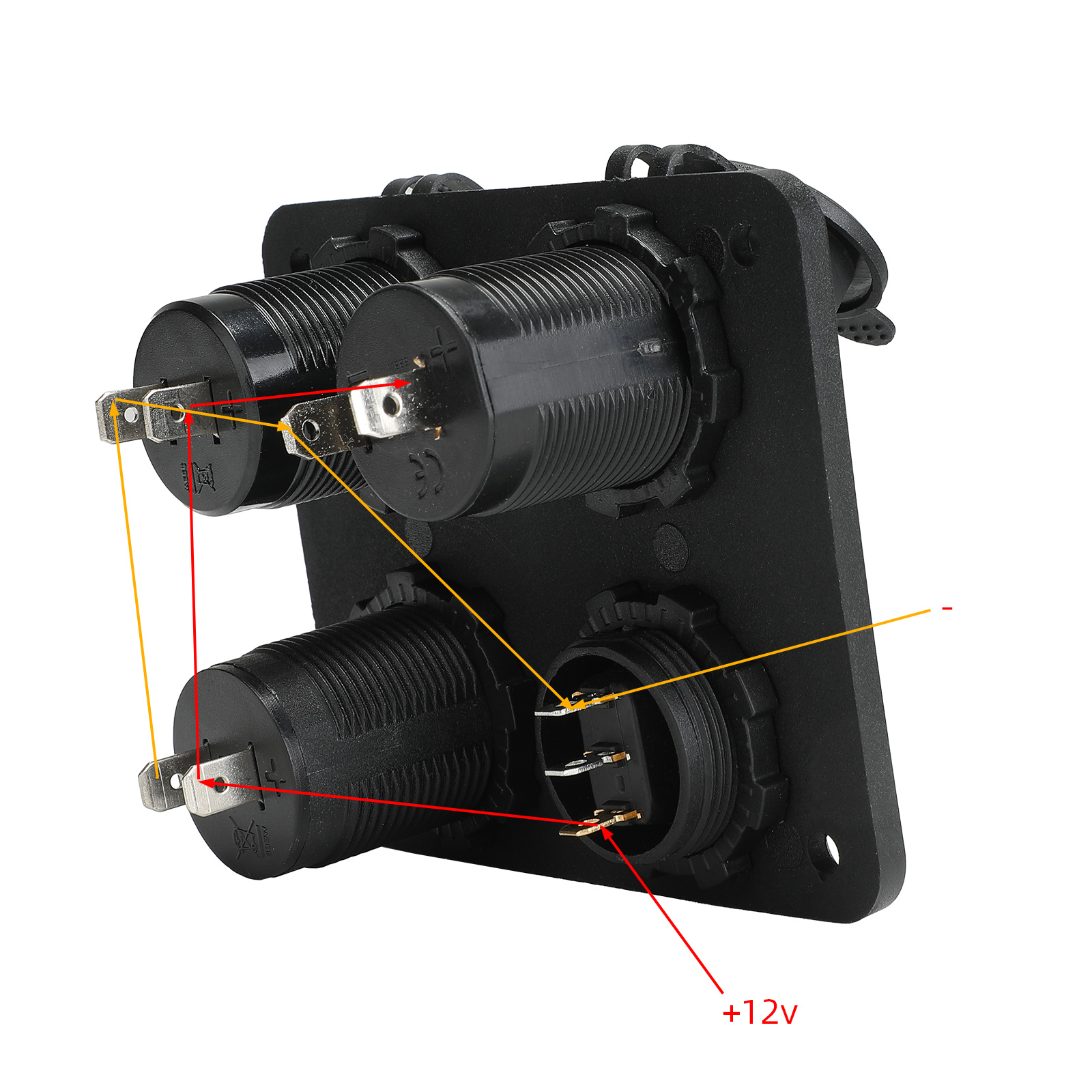 Campervan LED Light Switch Control Panel Voltmeter RV Dual-USB Charger ...